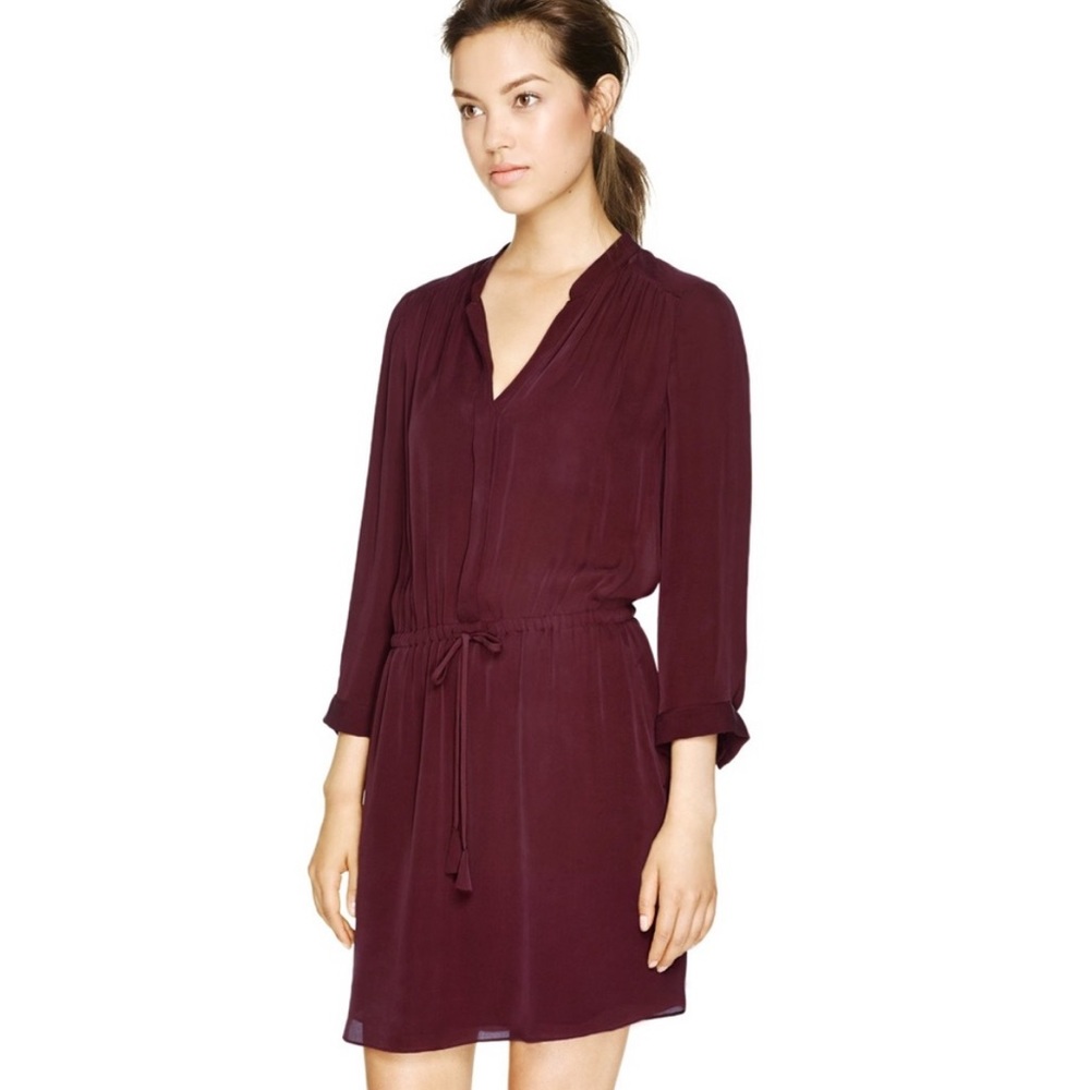 Aritzia Babaton Bennett Dress 100% Silk Maroon / Burg… - Gem